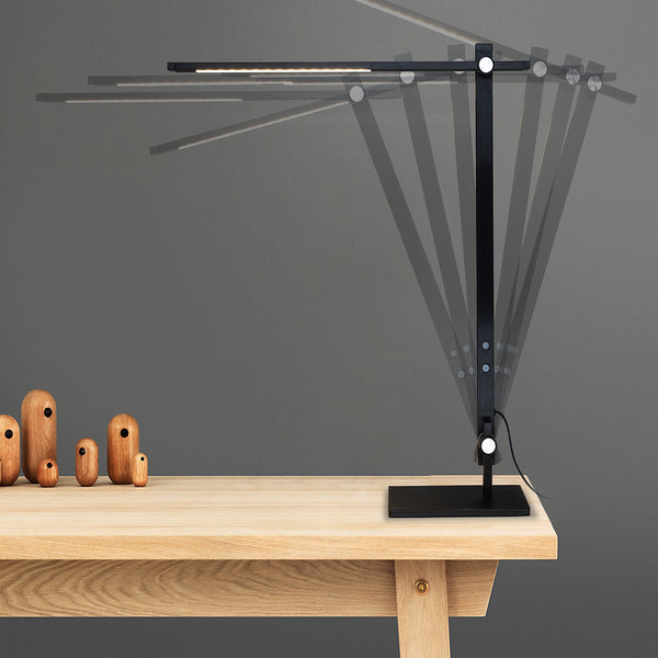 LUMILIGHT designer LED lamp double arm black - myunilux