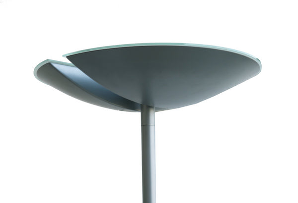 ZELUX LED floor lamp with indirect lighting, metal gray - myunilux